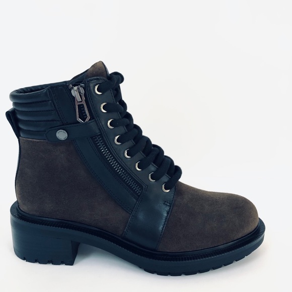 Botkier | Shoes | Botkier Moto Mixed Leather Zip Combat Boots | Poshmark